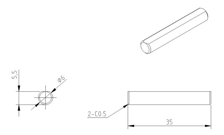 6mm x 35mm D-Shaft (6 pack) | Studica Robotics